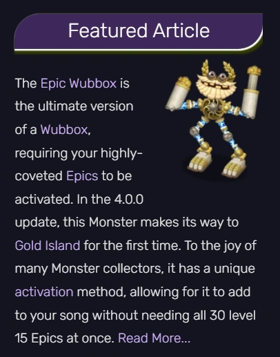 R.I.P. Wubbox being the featured article | Fandom