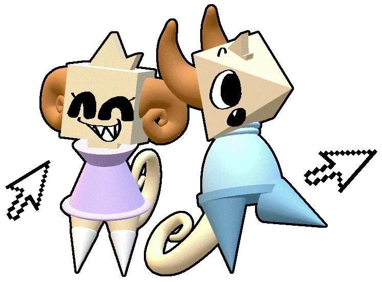 the goat-rat hybrid people with cursors for hands and also some random ...