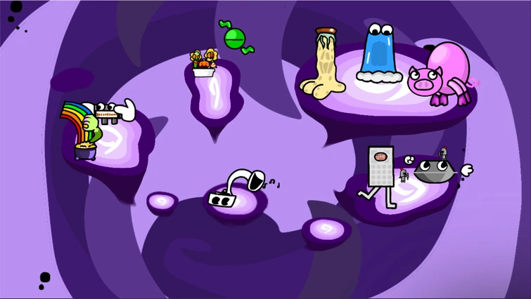 Two images of the full triple gang | Fandom