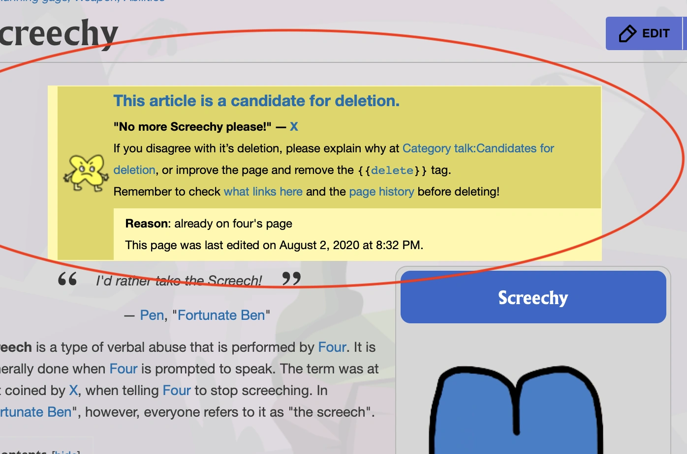 on the screechy page... | Fandom