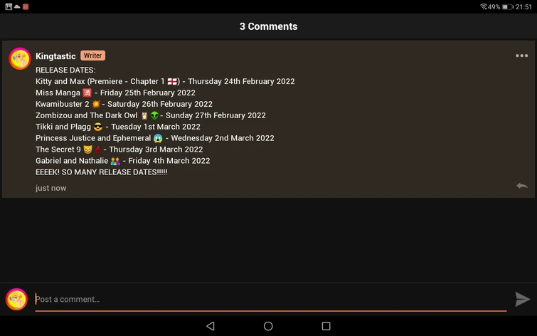 EEEEK! SO MANY RELEASE DATES! | Fandom