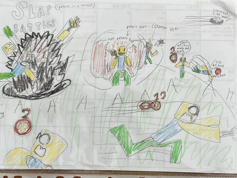 my slap battles drawing (potato in a nutshell ) | Fandom