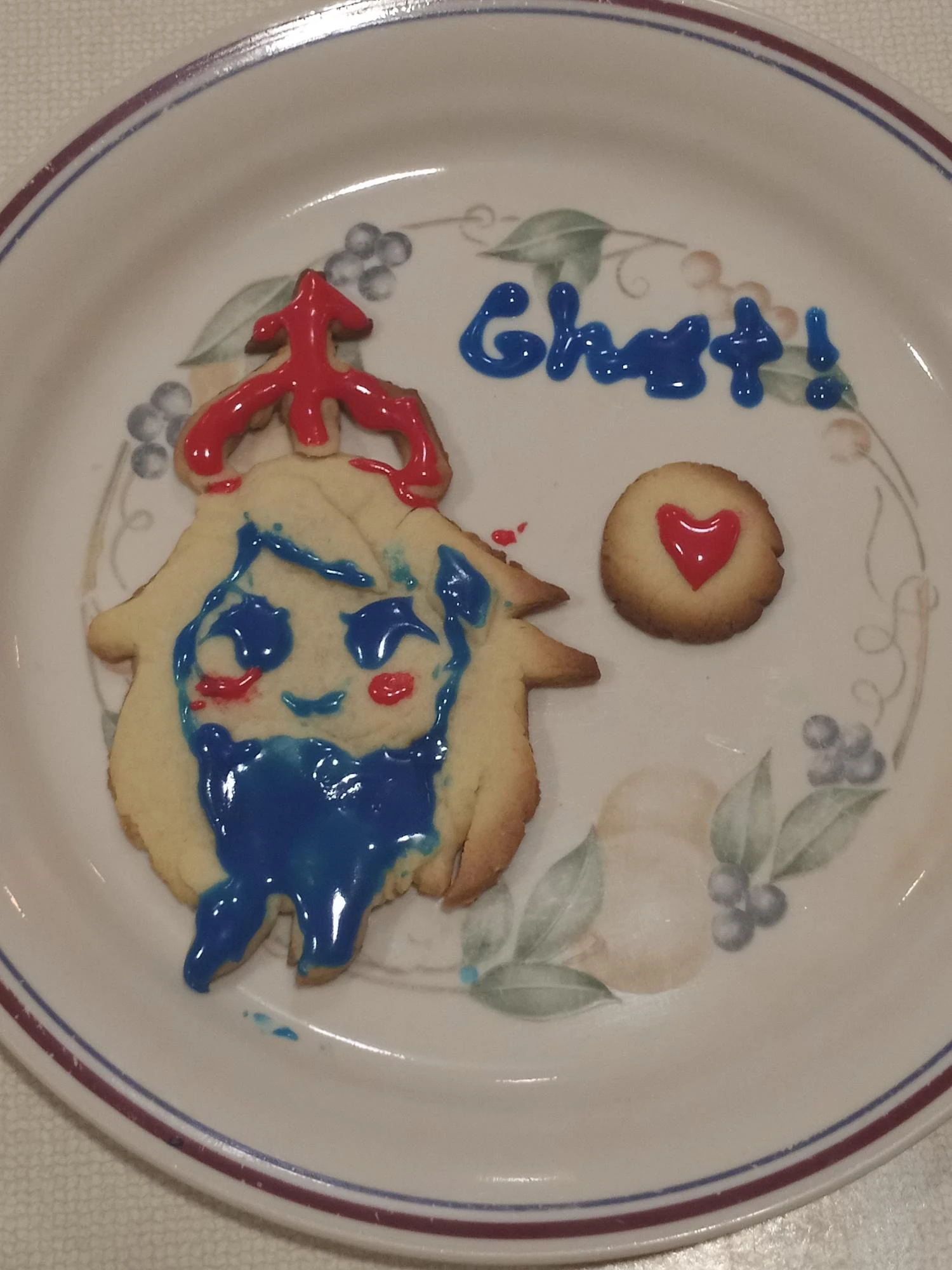 made a paimon butter cookie with the extra dough i had😀 (idk what ...
