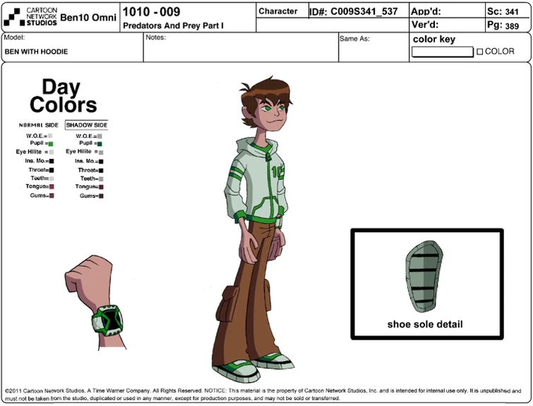 does a OV teen ben with shirt model sheet exist | Fandom