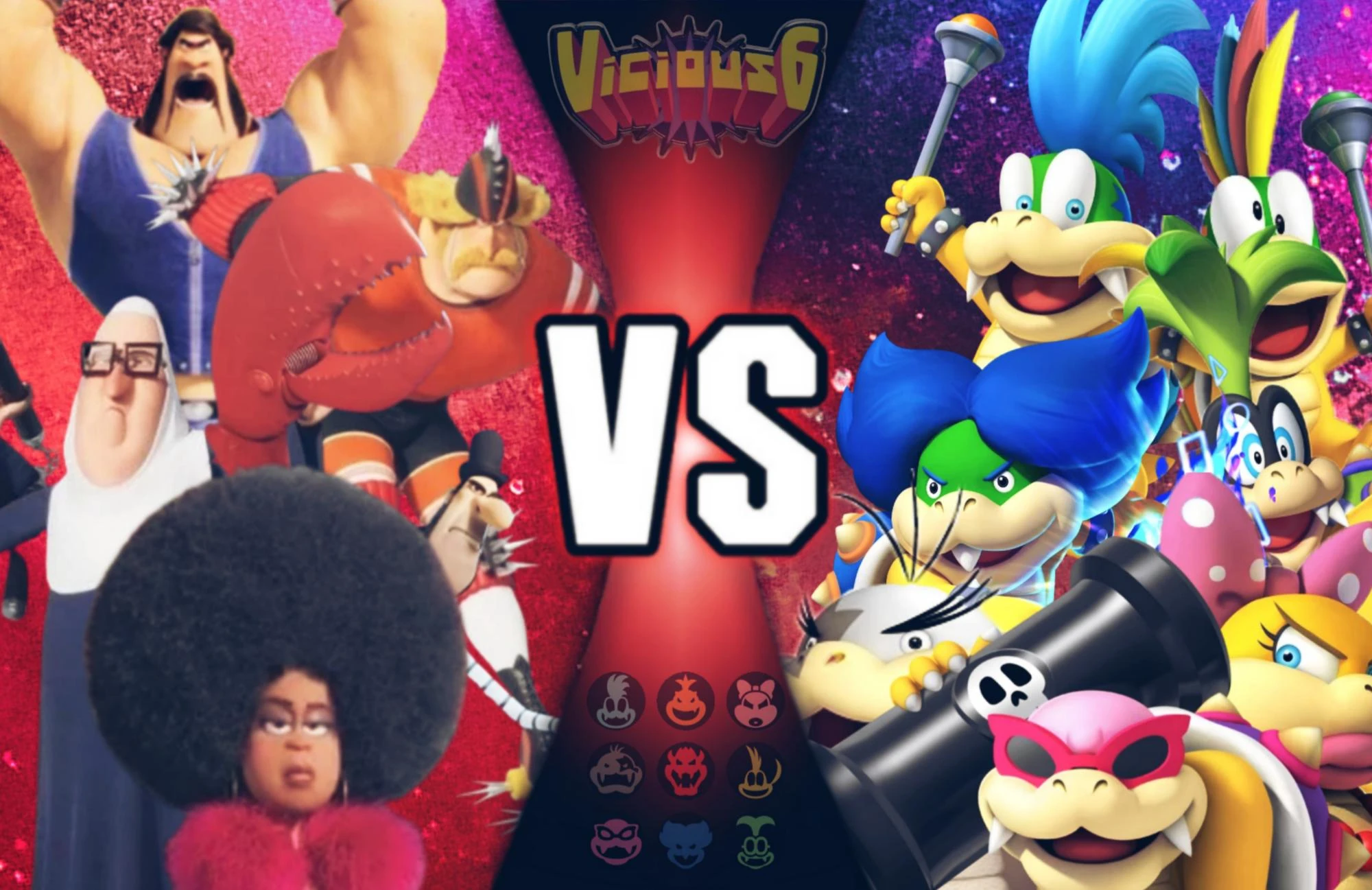 Death battle vicious 6 vs koopalings (despicable me vs super mario bros ...
