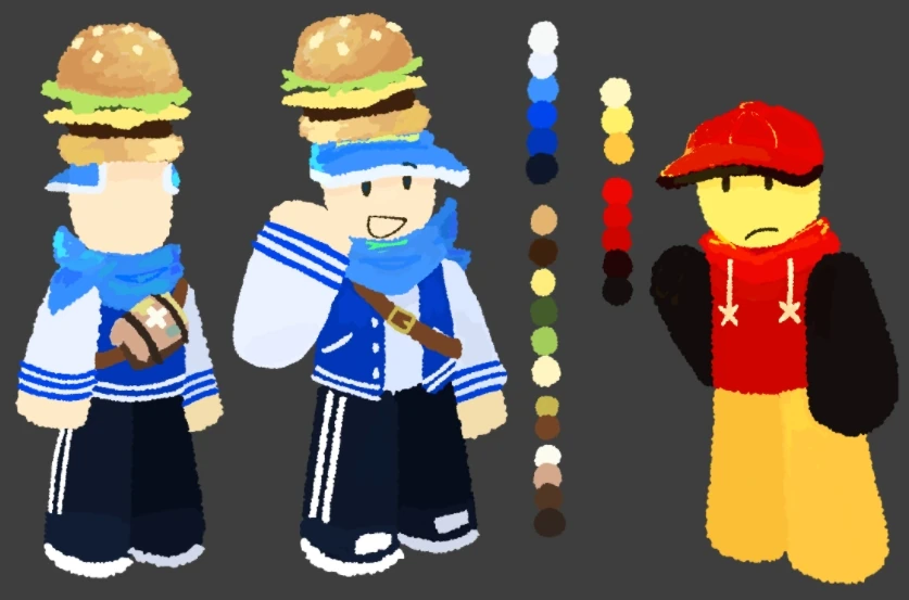 ref sheets and art for 3 OCs idk bruh i wannanna posdt | Fandom