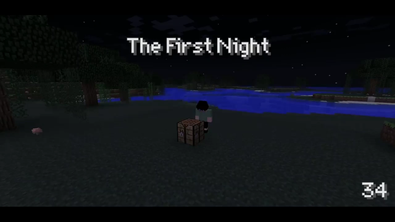 Minecraft First Night Wallpaper