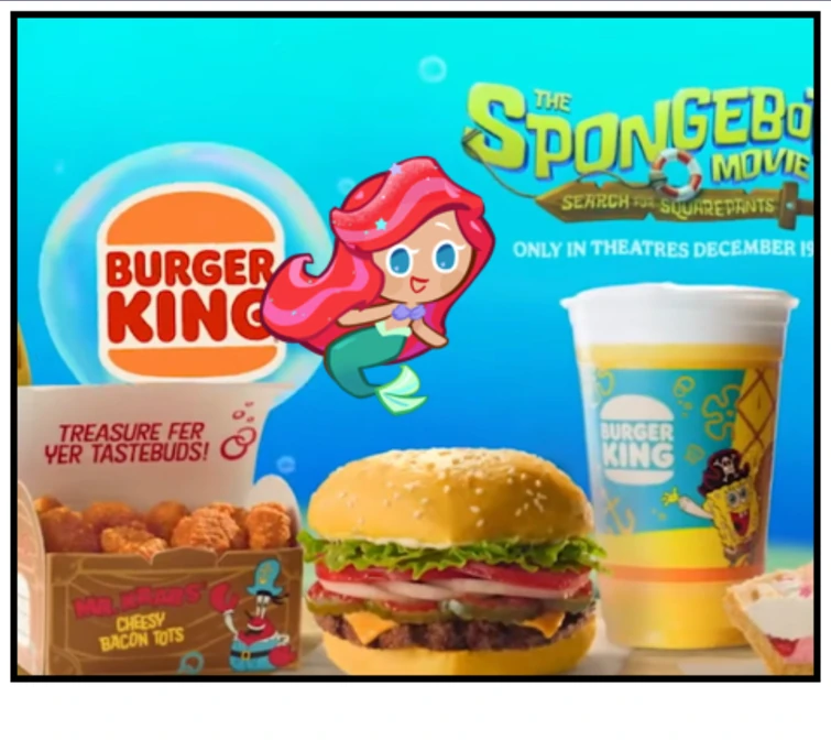 Ariel cookie and the SpongeBob Burger King food again | Fandom