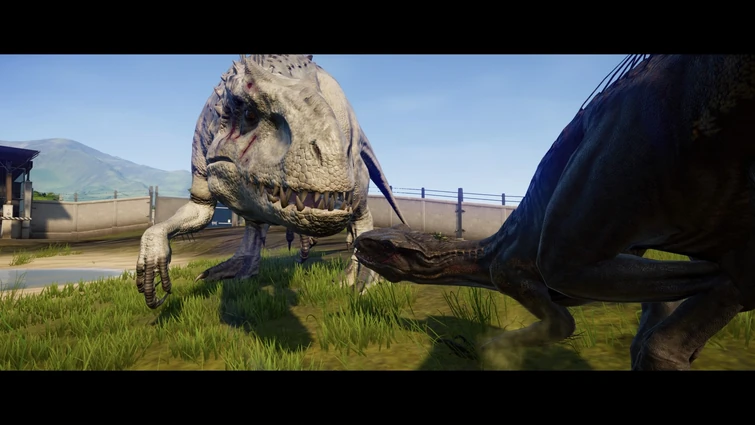 I rex vs Indoraptor Screenshots Jurassic World Evolution. | Fandom