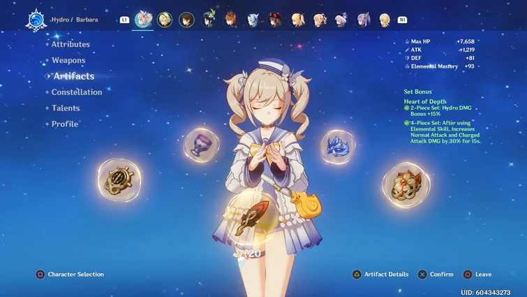 DPS Barbara Build | Fandom