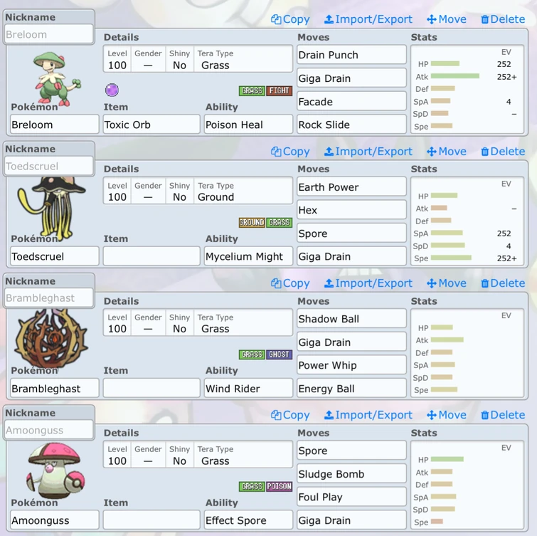 A team for every type. Part 4. Grass. | Fandom