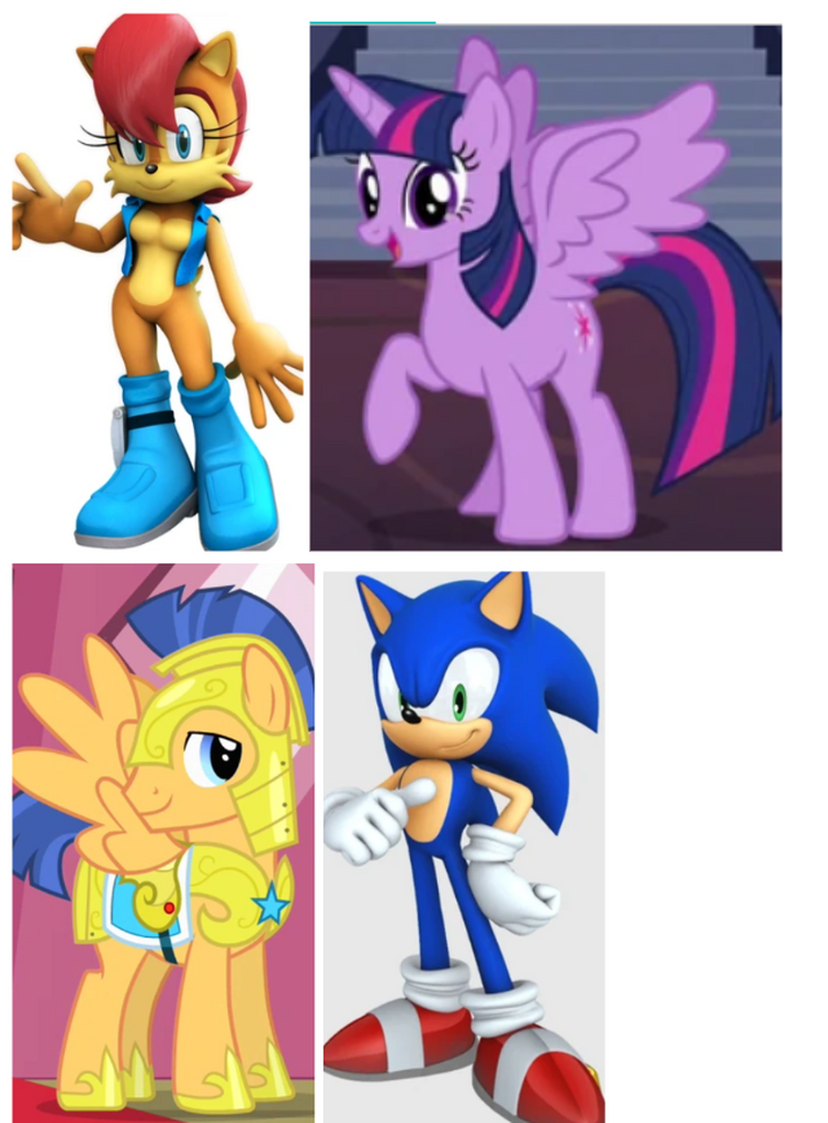 Sonic and My Little Pony comparison post (Sally render by Nibroc-rock, And yes, I'm a Brony now ...