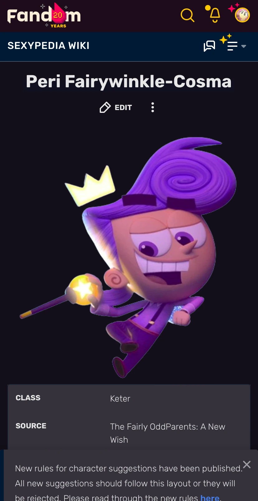 Ok who put Cosmo’s mpreg baby on the sexypedia. /nsrs (rare Vix post ...