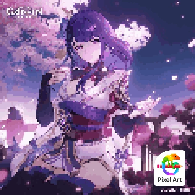 Raiden Shogun... but pixilated | Fandom