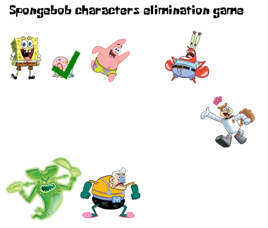 Spongebob characters elimination game 10 | Fandom