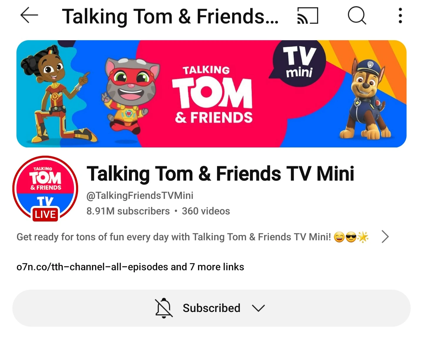 This Talking Tom & Friends TV Mini has Change Banner Super Sema | Fandom