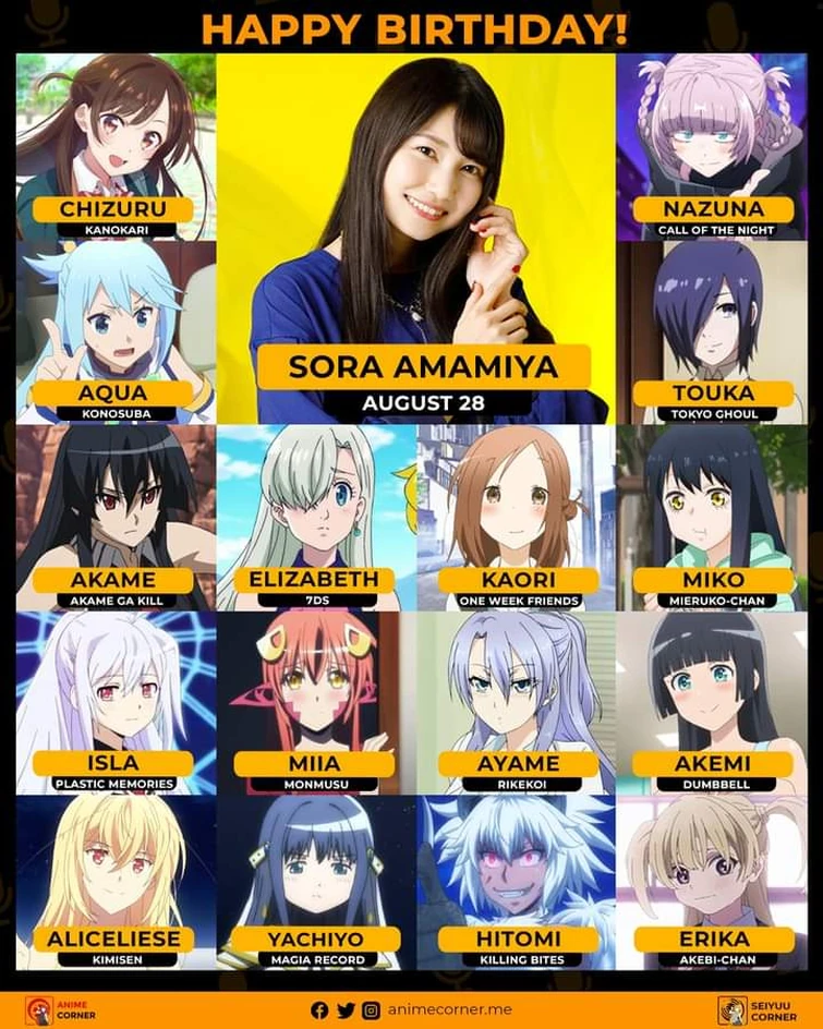 Happy birthday to sora amamiya and kaori mizuhashi 🥳 | Fandom