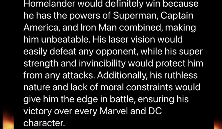Homelander has never once gotten a single L | Fandom