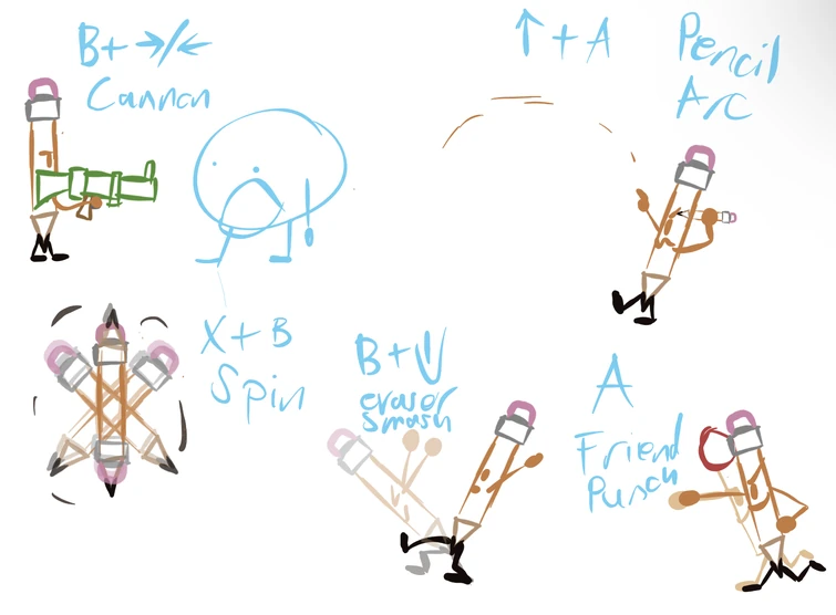 BFB Smash, Pencil Moves | Fandom
