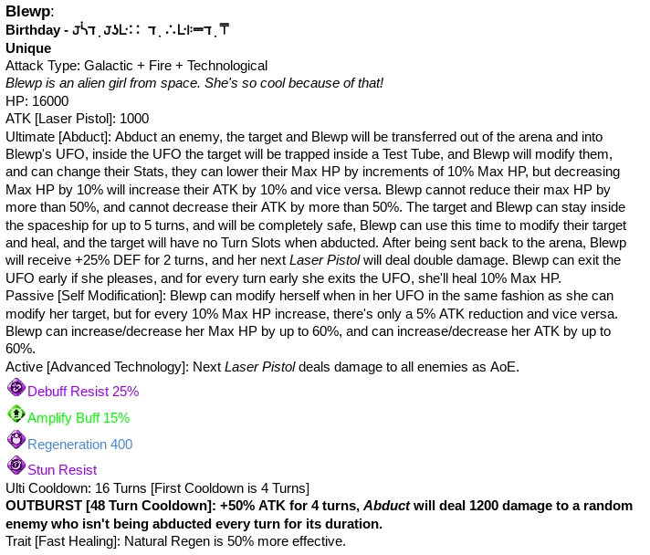 Character Overview: Blewp | Turnium / Turn Based Game | Fandom
