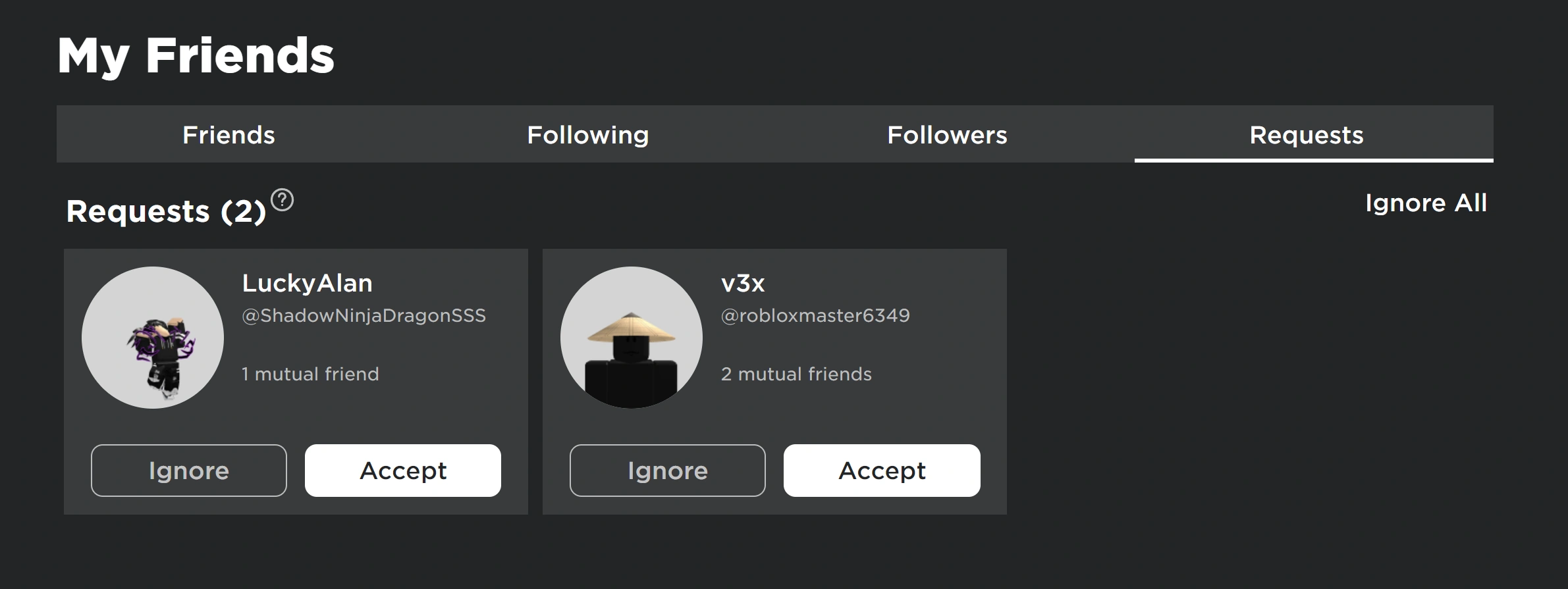 Which two of you are these? I'll friend you but I need to verify who ...