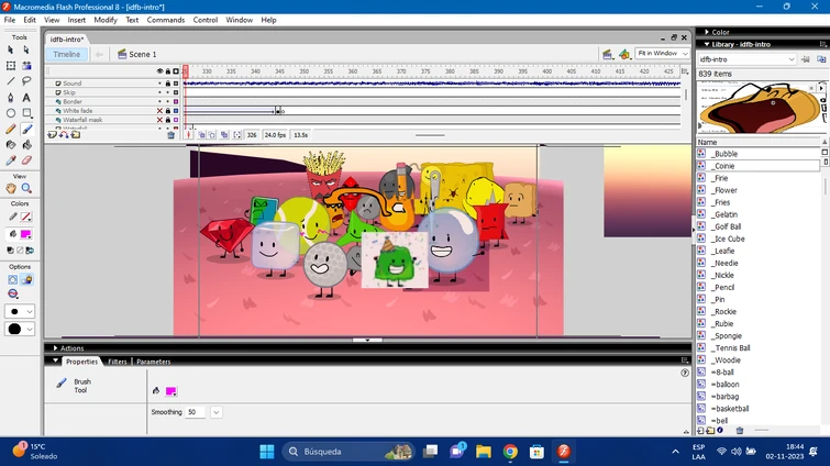 editing one of the bfdi files again but its the idfb intro from a yt ...