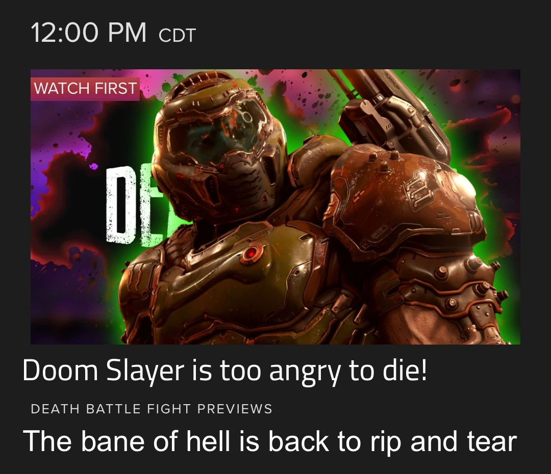 Doom Slayer vs Tadano Hitonari previews | Fandom