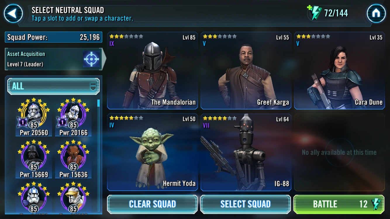 Attempted to make the mando cast in SWGOH | Fandom