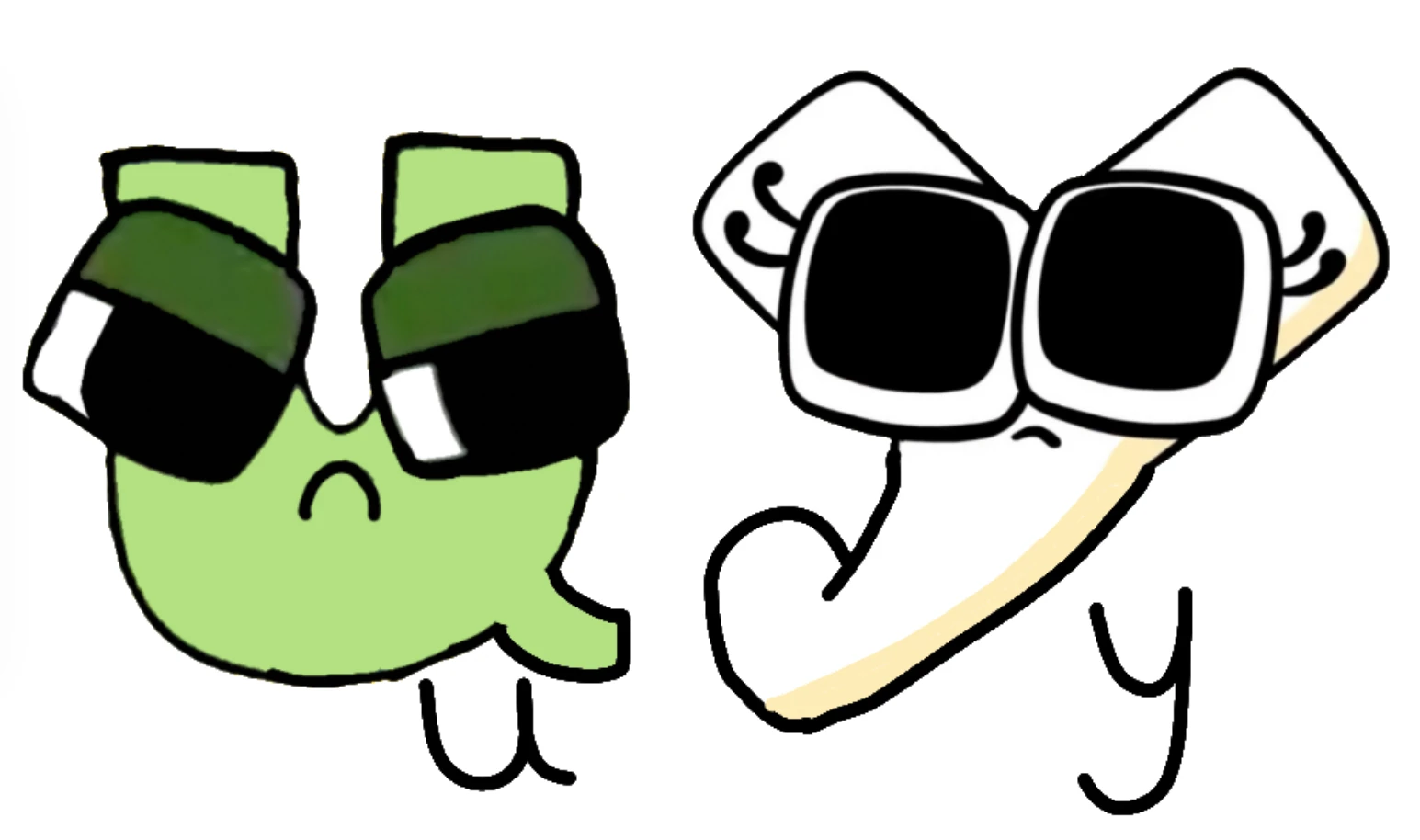 Lowercase U and Y but they are actually lowercase. | Fandom