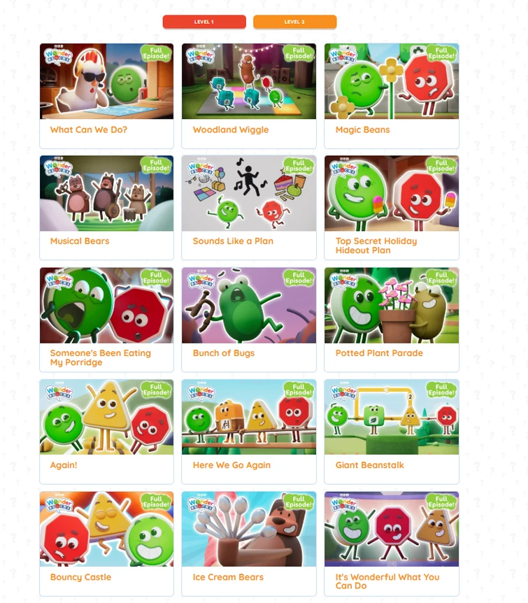 It seems that these are what Wonderblocks Red Level One and Orange ...