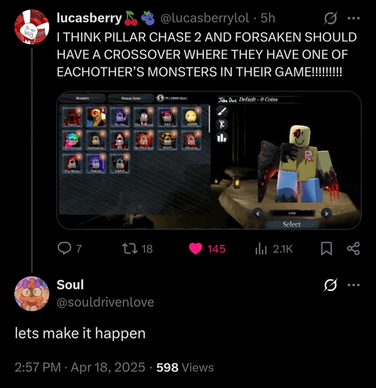 4 PC2 memes cuz it's peak and should collab with Forsaken (even tho it ...