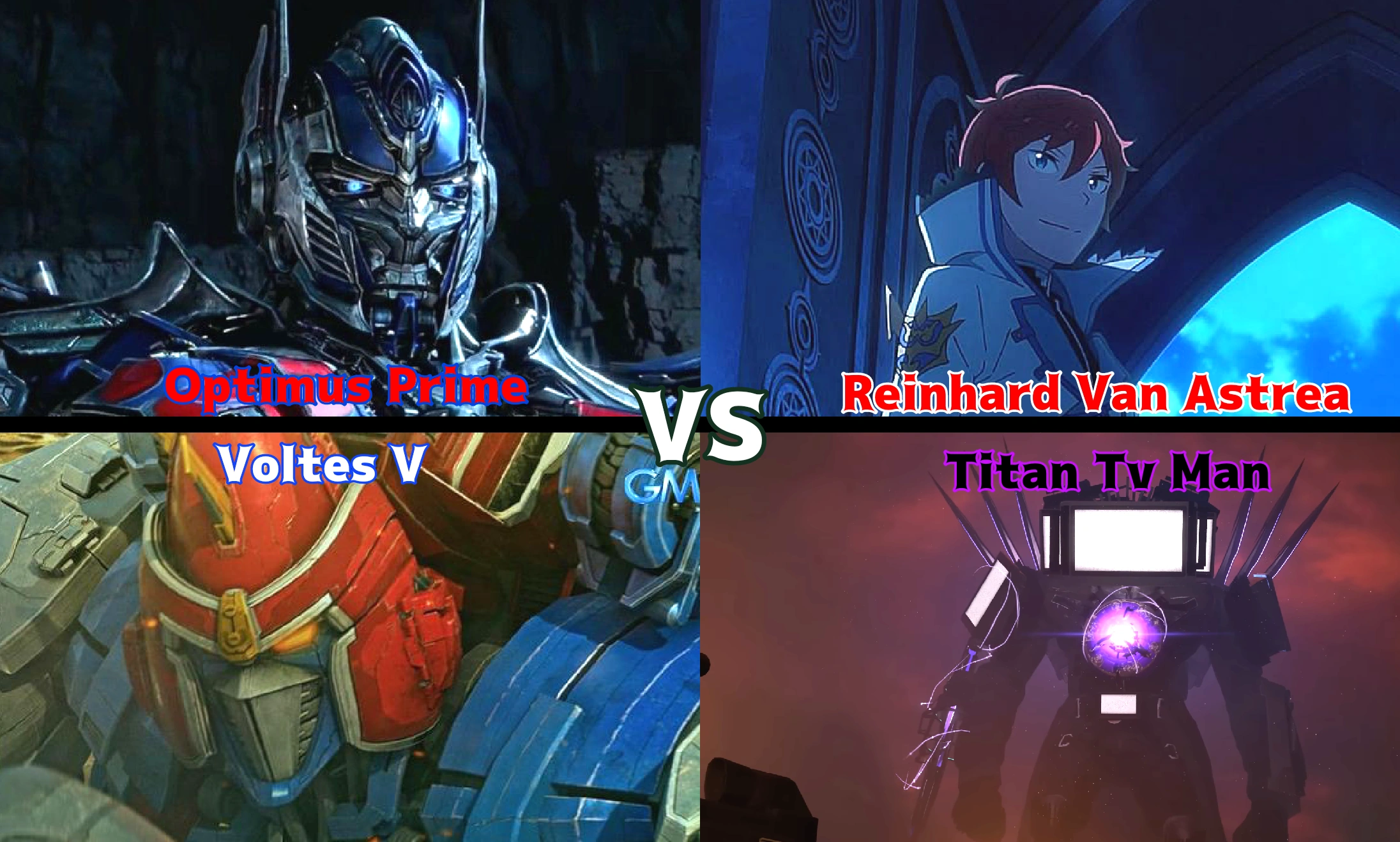 Optimus Prime IDW and Reinhard Van Astrea Vs Titan Tv Man and Voltes V ...