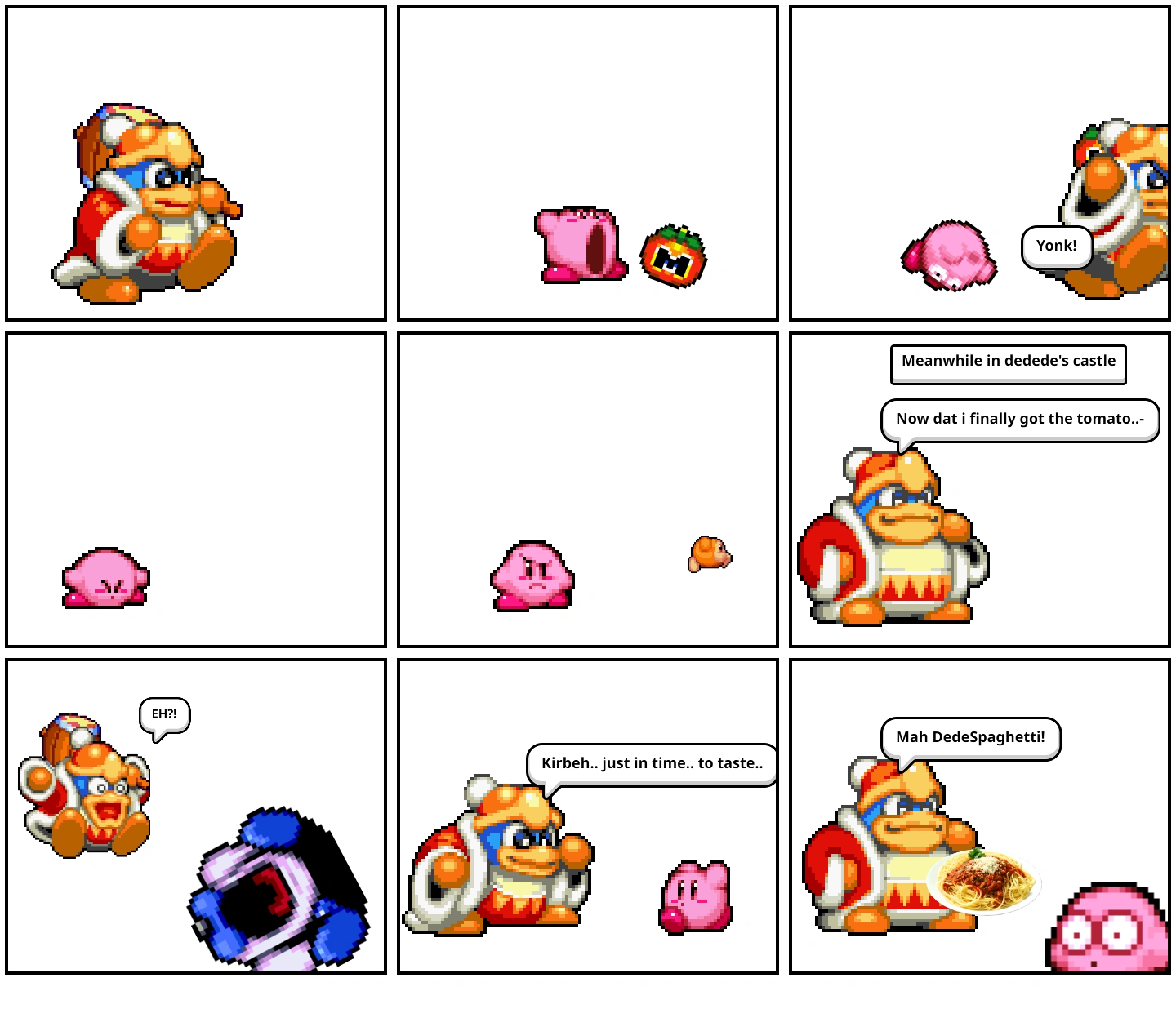 Kirby's comics : dedede's spaghetti | Fandom