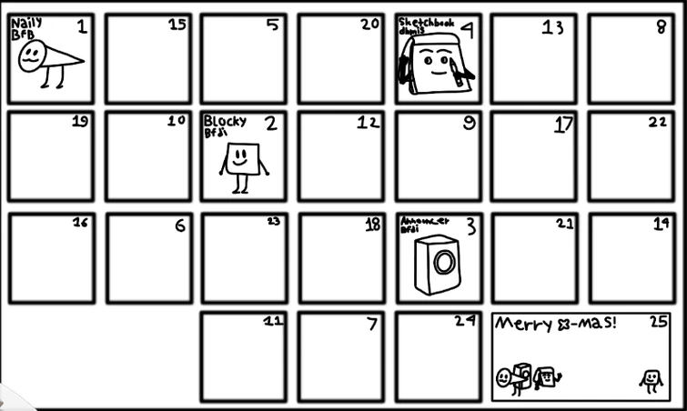fan art advent calendar day 4, non-bfdi special | Fandom