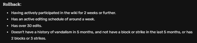 I meet the requirements for the rollback role | Fandom