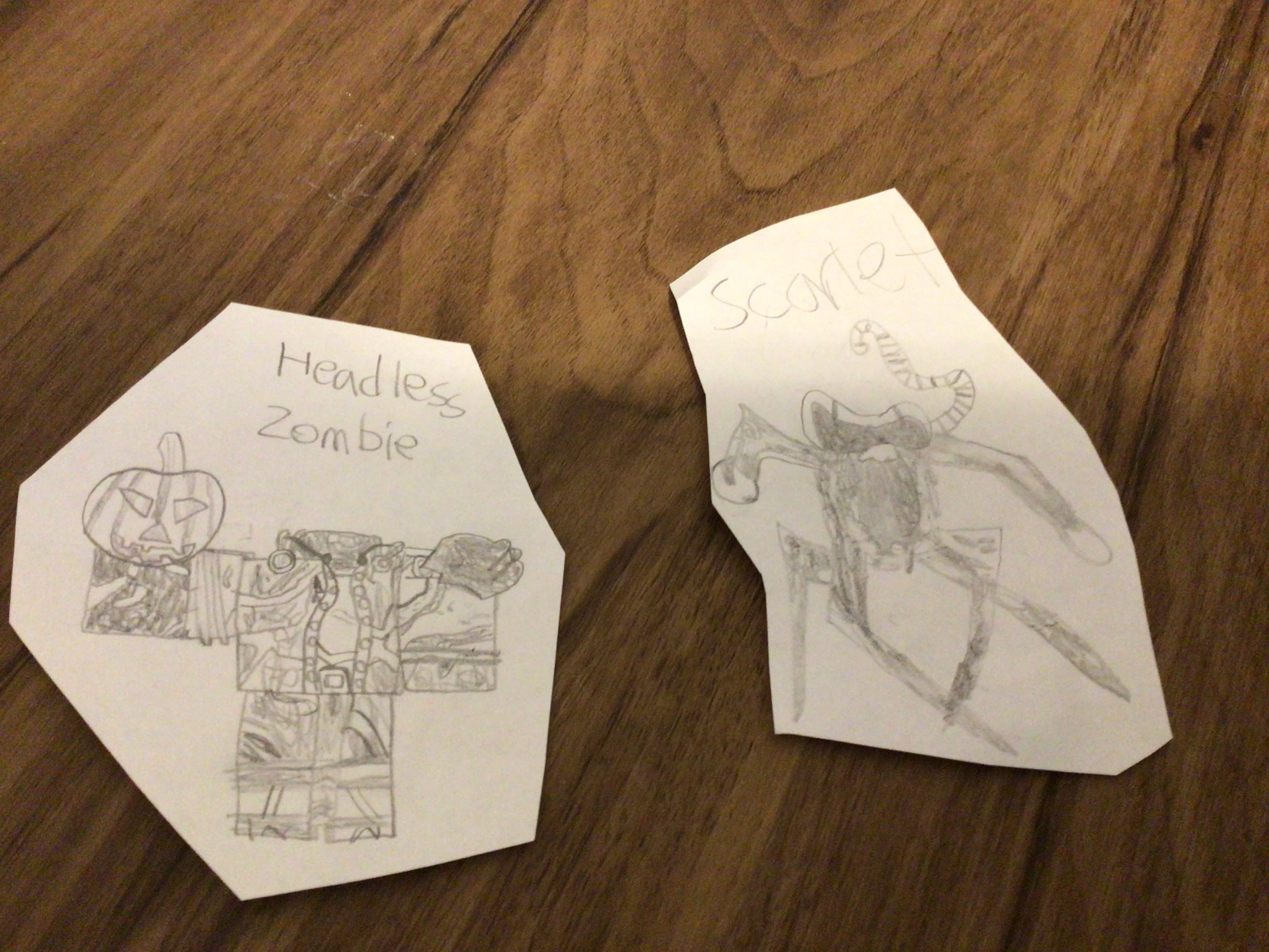Headless Zombie and Scarlet Drawings | Fandom