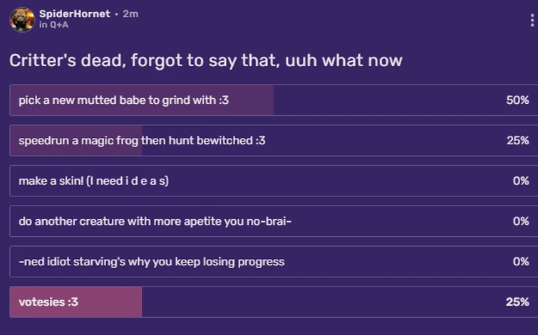 Critter's dead, forgot to say that, uuh what now | Fandom