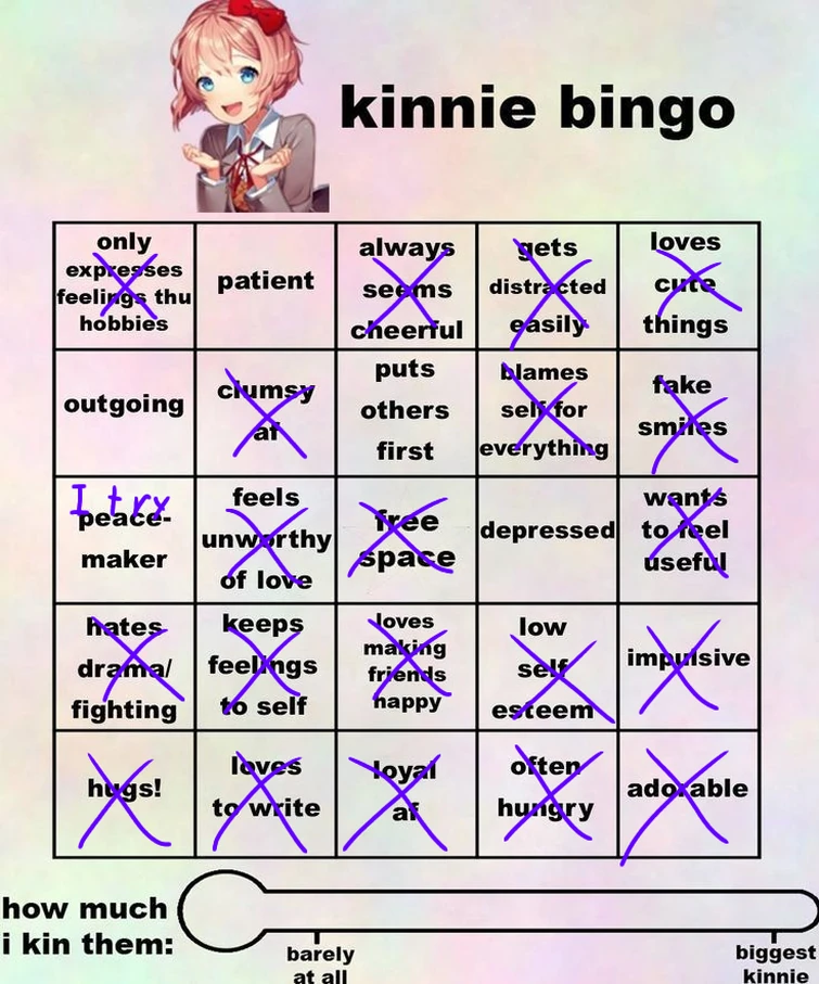 Kinnie Bingos except I do not know some of the characters | Fandom