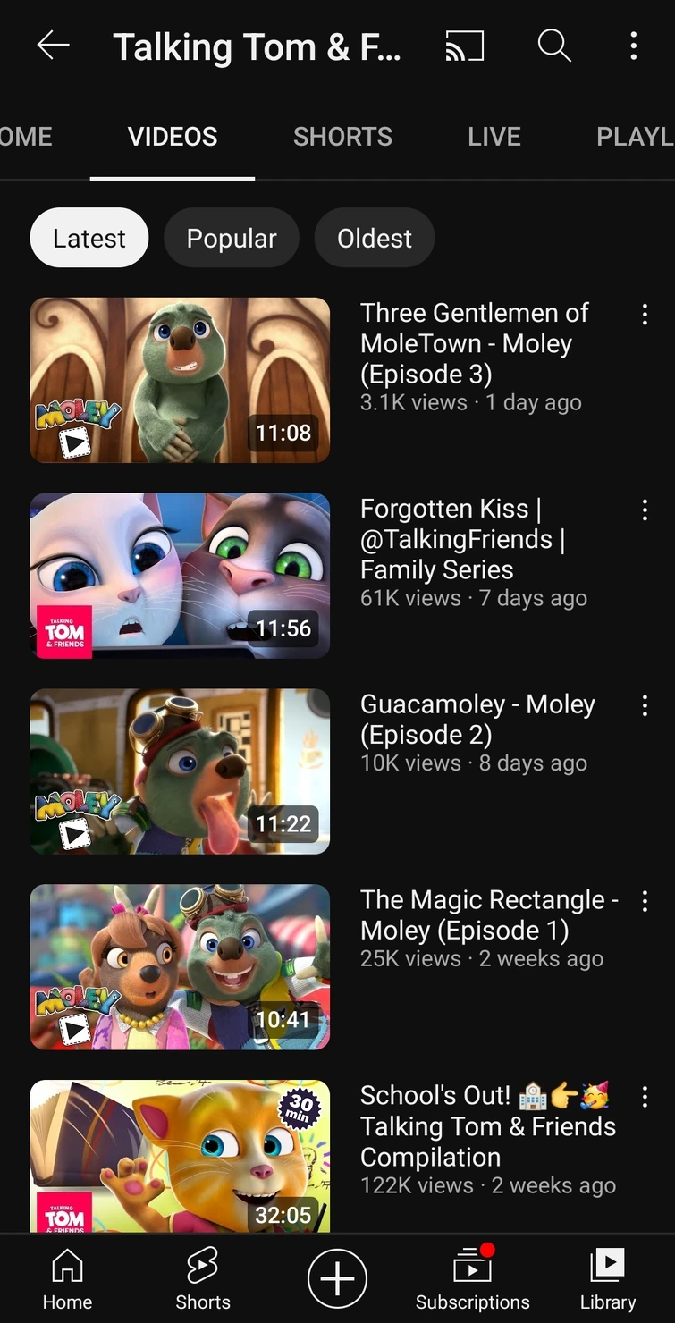 Remember the moley cartoon that was uploaded in the TT&F Channel? Well ...