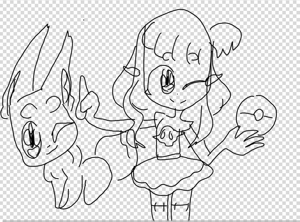 i made nene as a pokemon trainer with a humongous poke ball😭 and a evee ...