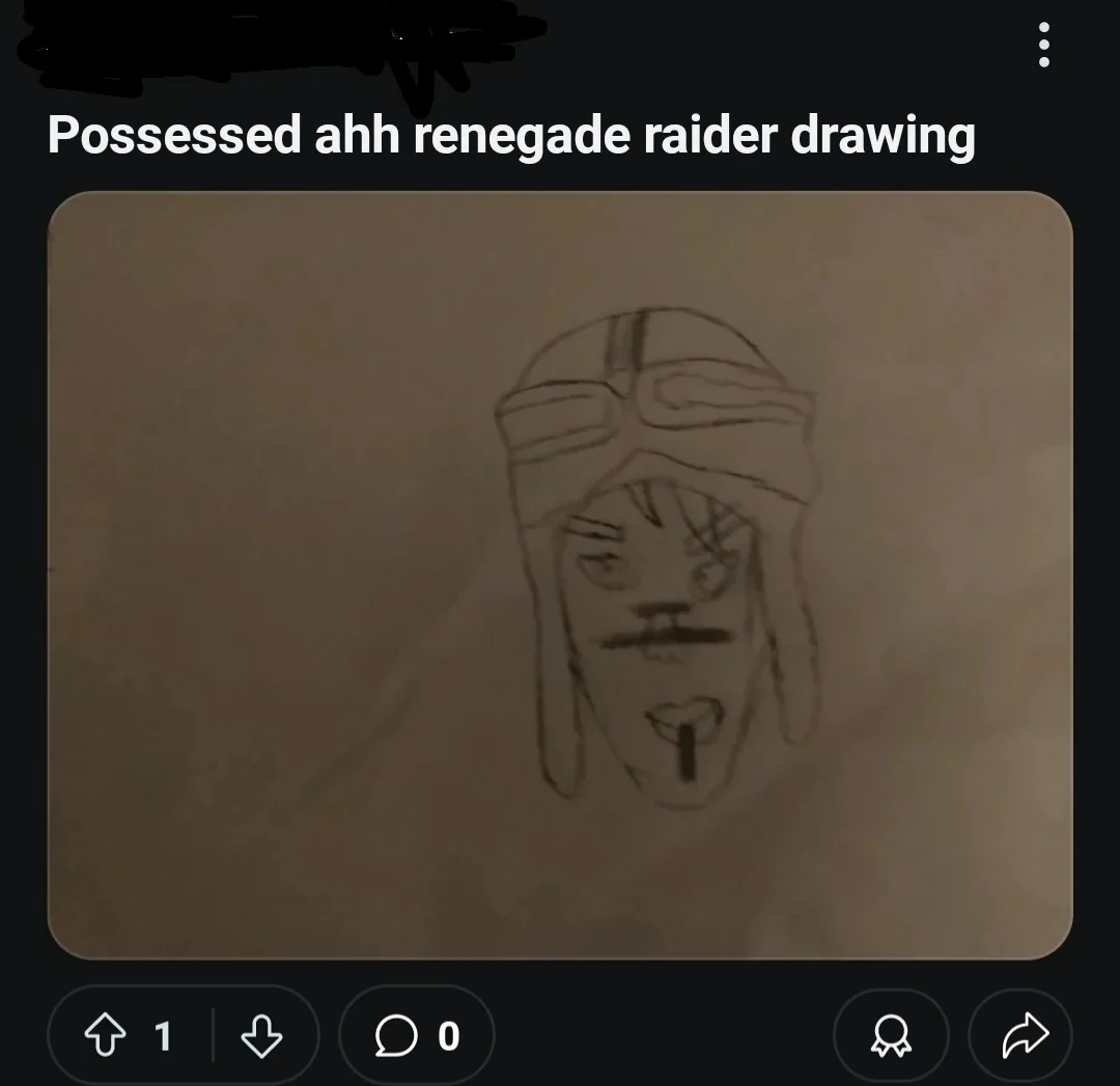 Possessed ahh renegade raider drawing | Fandom