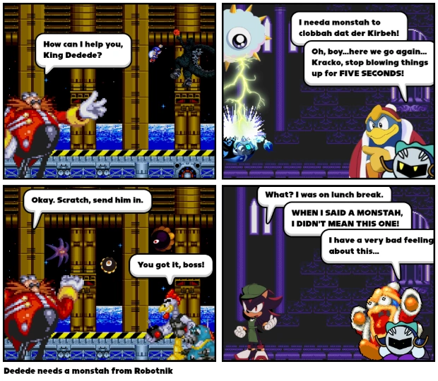 tonight's one-shot WZ comic: Dedede needs a monsta from Eggman | Fandom