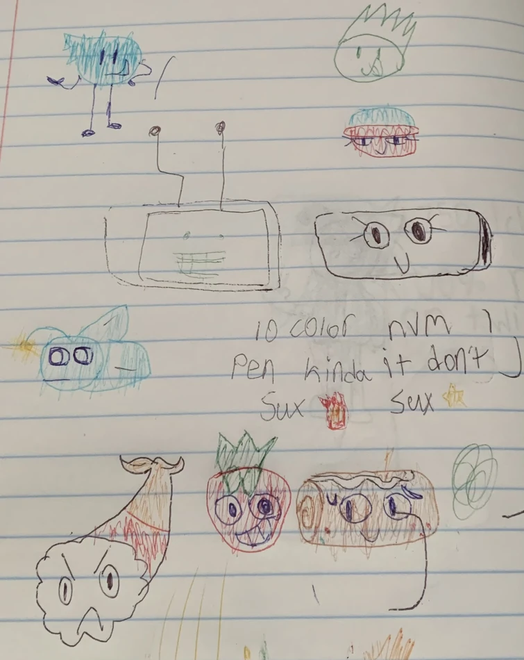 I gotta new 10 color pen and I instantly decided to draw with it | Fandom