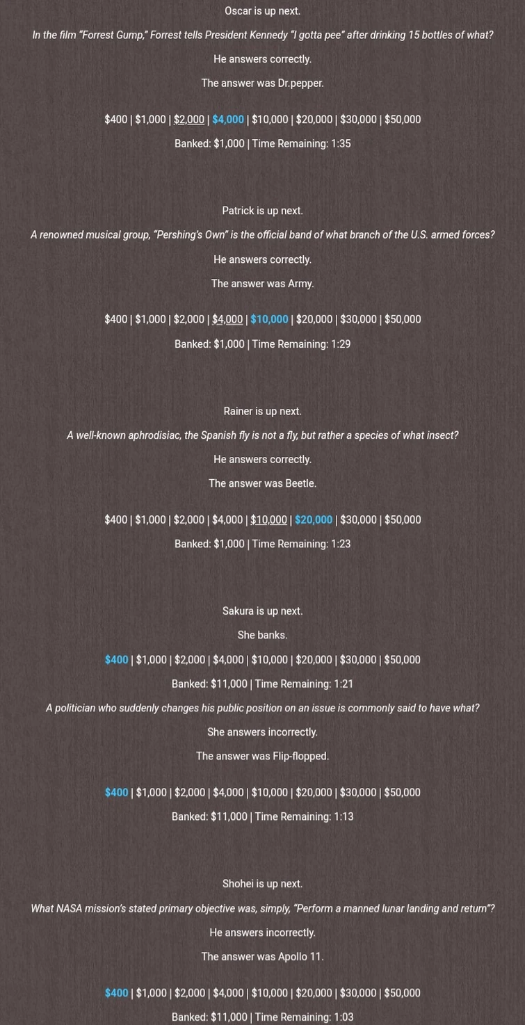 DaPokeMaster122's Weakest Link Championships Round 8 | Fandom