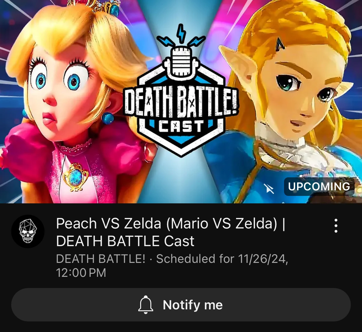 The next death battle cast is Peach vs Zelda, any thoughts? | Fandom