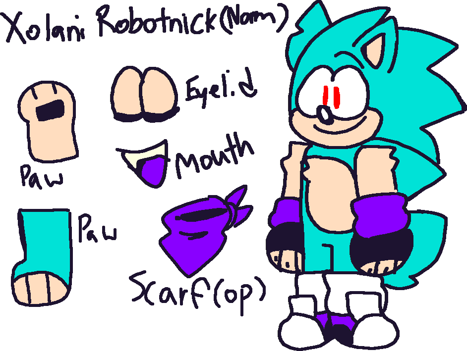 Heres Two Ref Sheets of my main exe oc Xolani Robotnick (I know they ...
