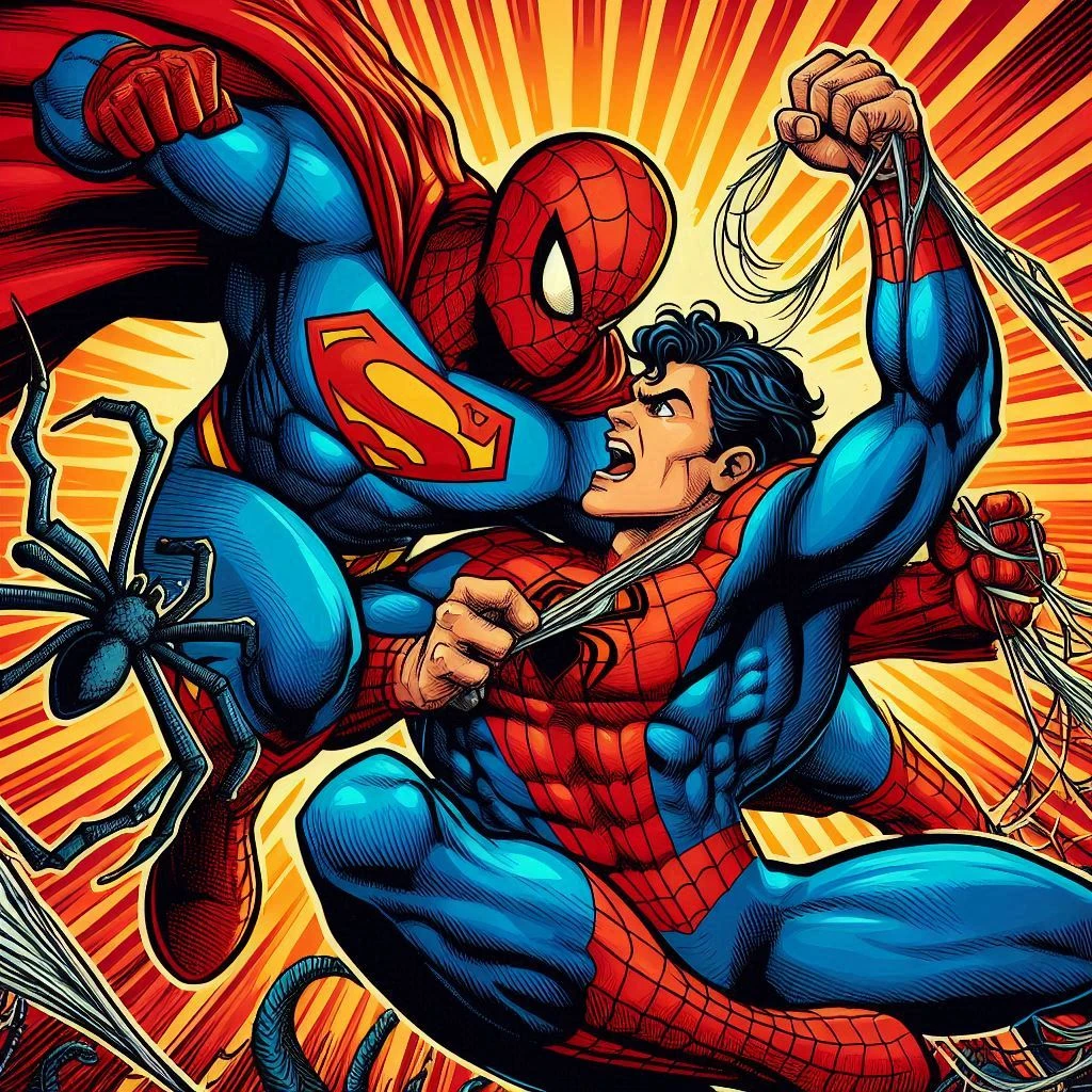 Superman vs Spider-Man Art by Bing AI | Fandom