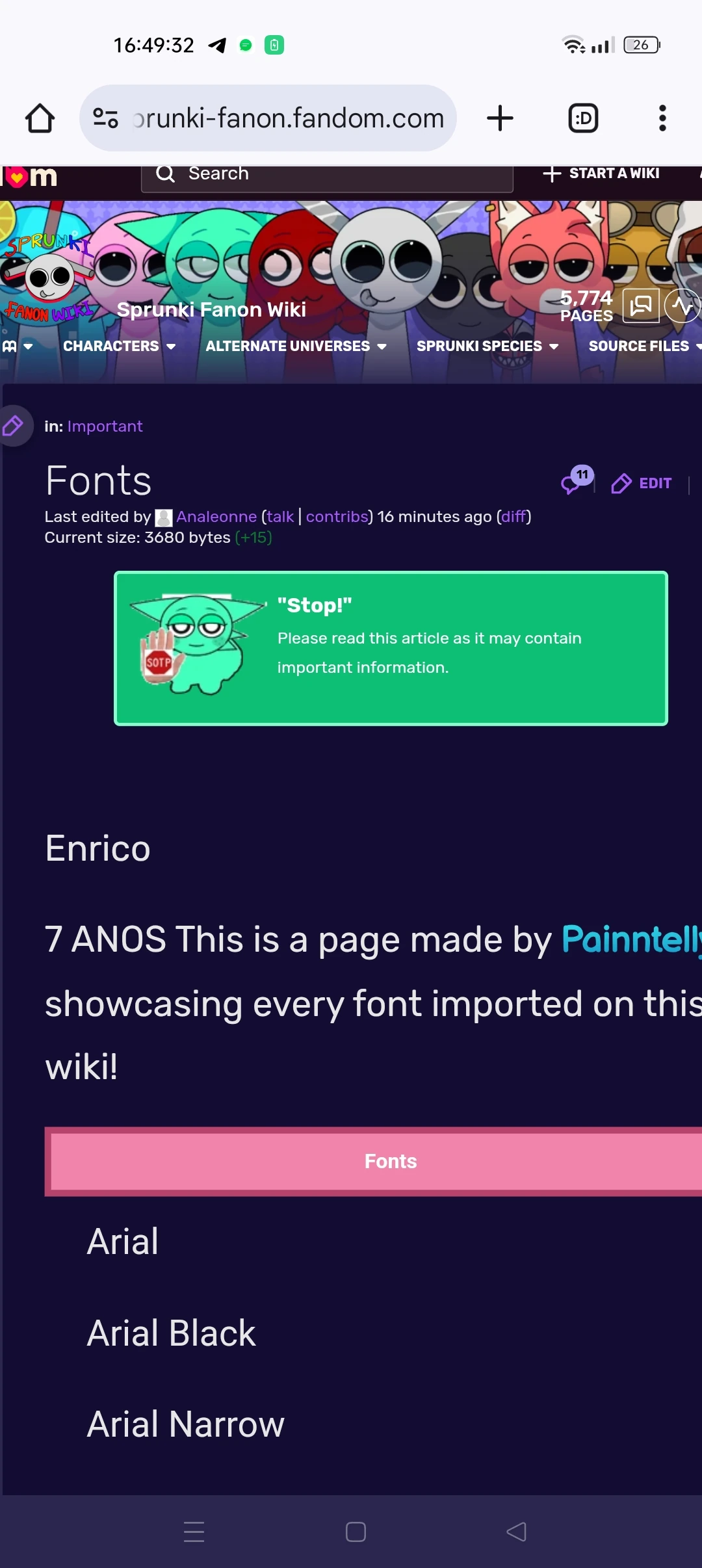 Editing on the Fonts page | Fandom