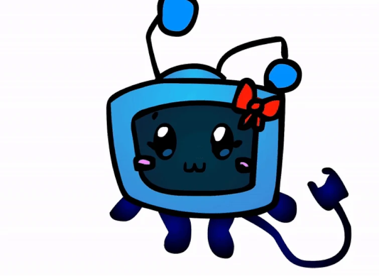 cute blue television thing :D. | Fandom