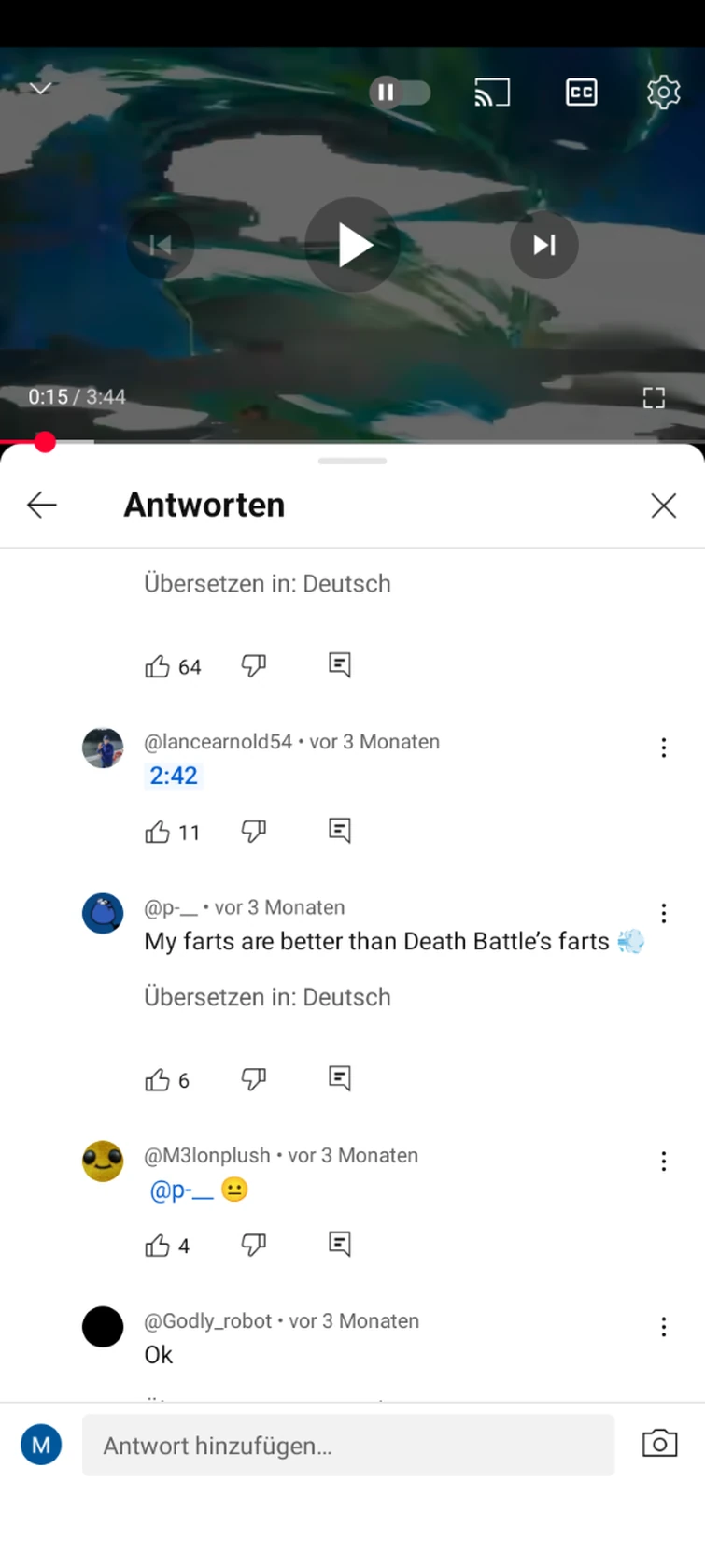 I found weird UTTP on Death Battle! Comment | Fandom